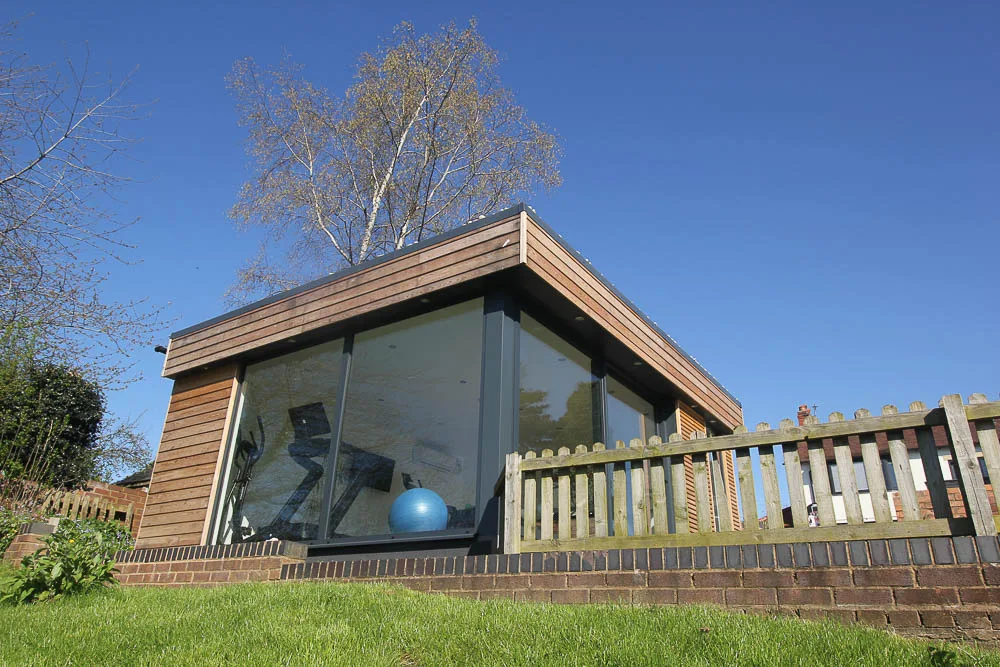 Garden Office & Gym Designed to Maximise the View