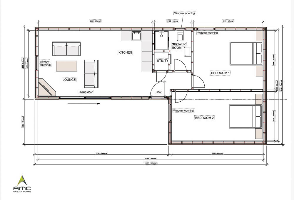 L-Shaped Two-Bedroom Garden Annexe - The Garden Room & Annexe Guide