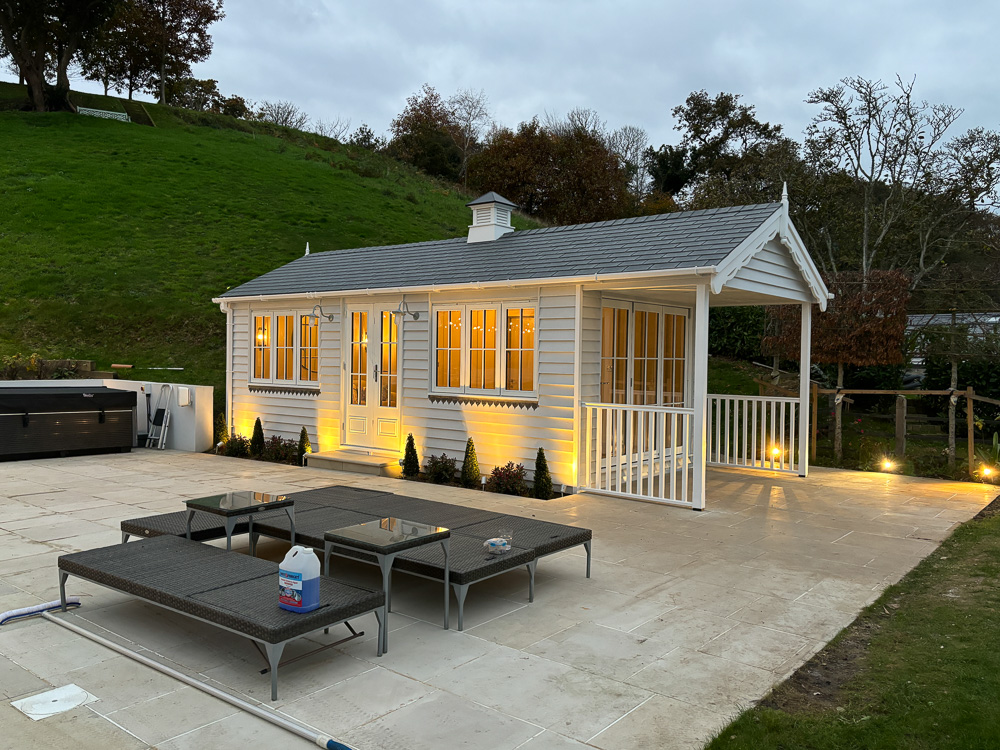 Pool House with New England Style by Timeless Garden Rooms